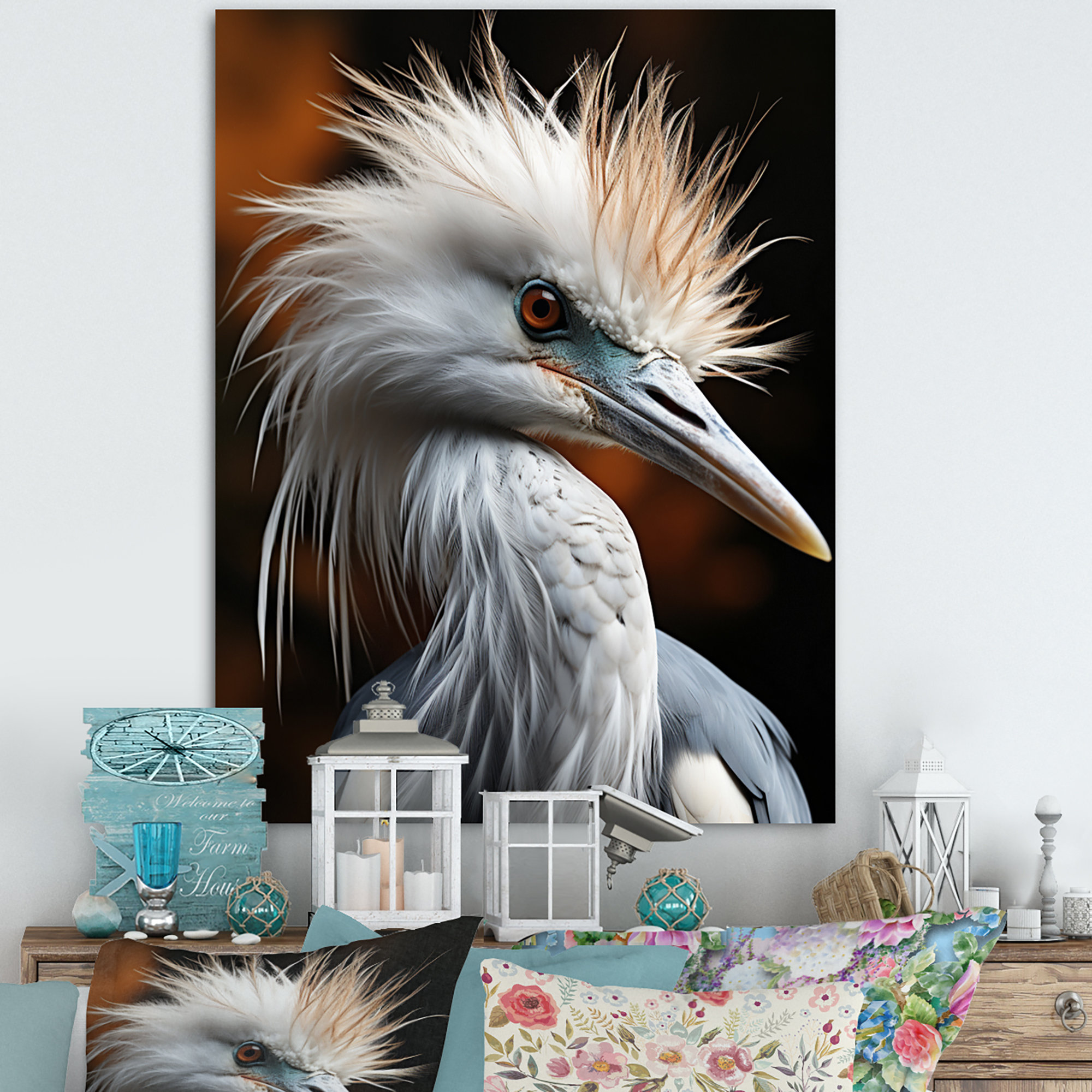 Latitude Run® Thianna Beige Animal Heron - Print | Wayfair