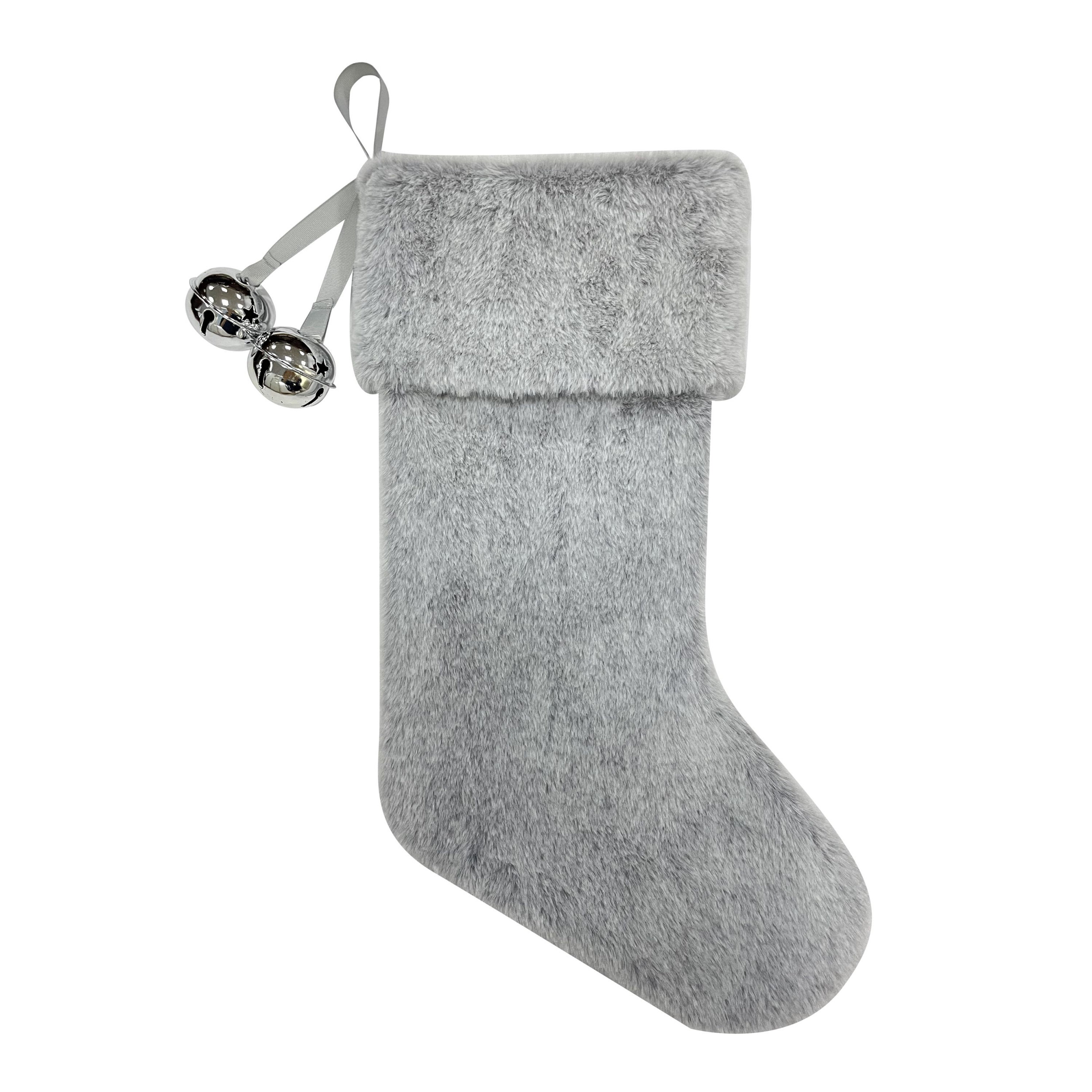 The Holiday Aisle® Season's Designs Christmas Décor 20In Grey Stocking ...