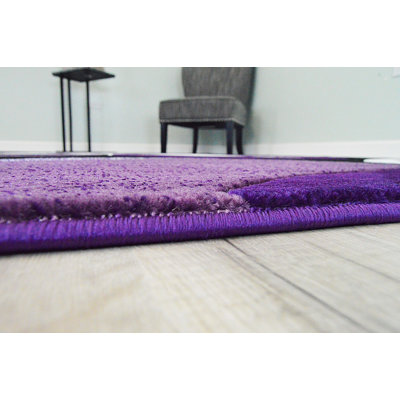 Ivy Bronx Mccampbell Performance Purple/Black Rug & Reviews | Wayfair