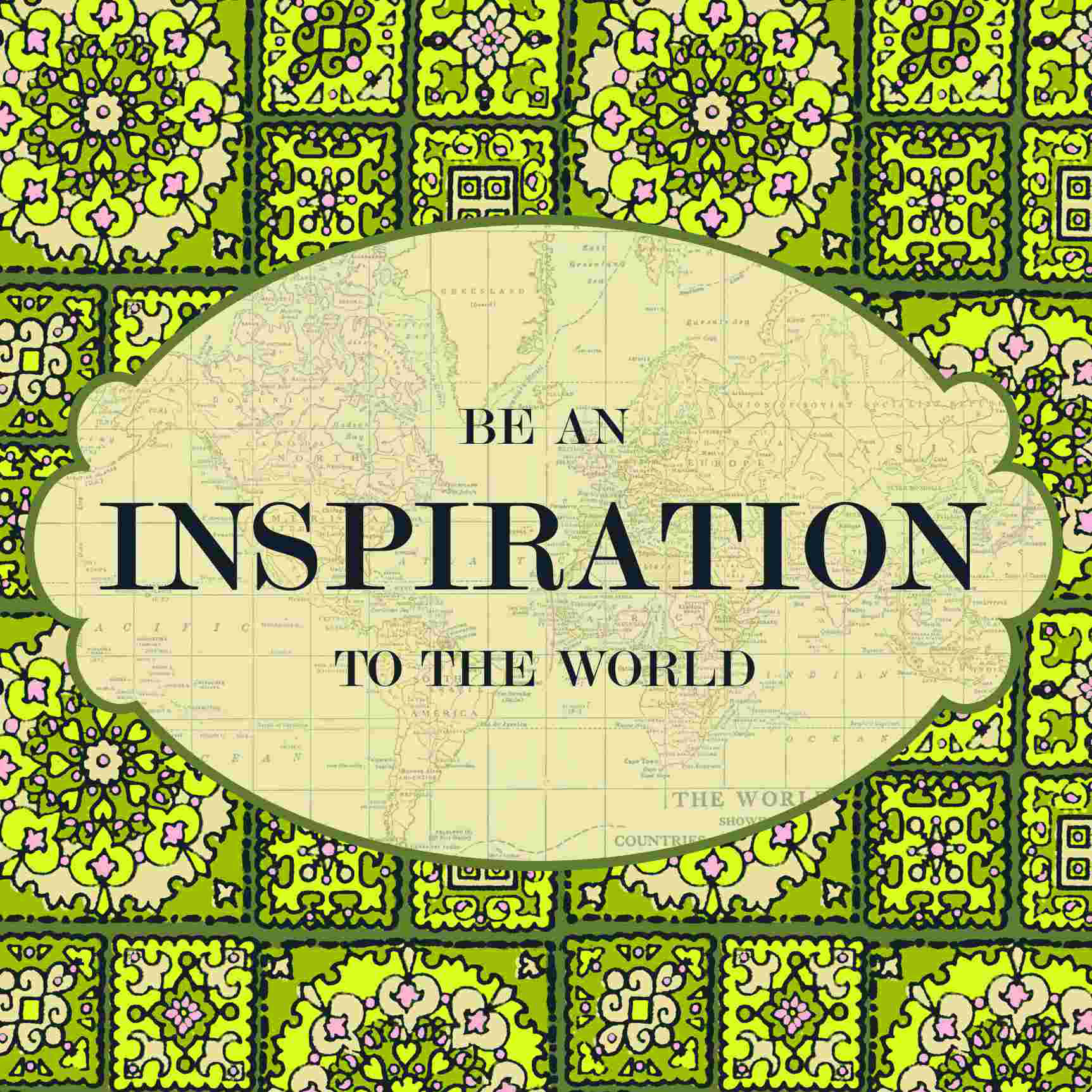 Trinx Be An Inspiration Map Pattern - Wayfair Canada