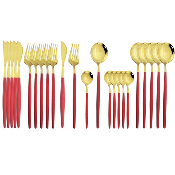 Red Flatware Sets | From $30 Until 11/20 | Wayfair | Wayfair