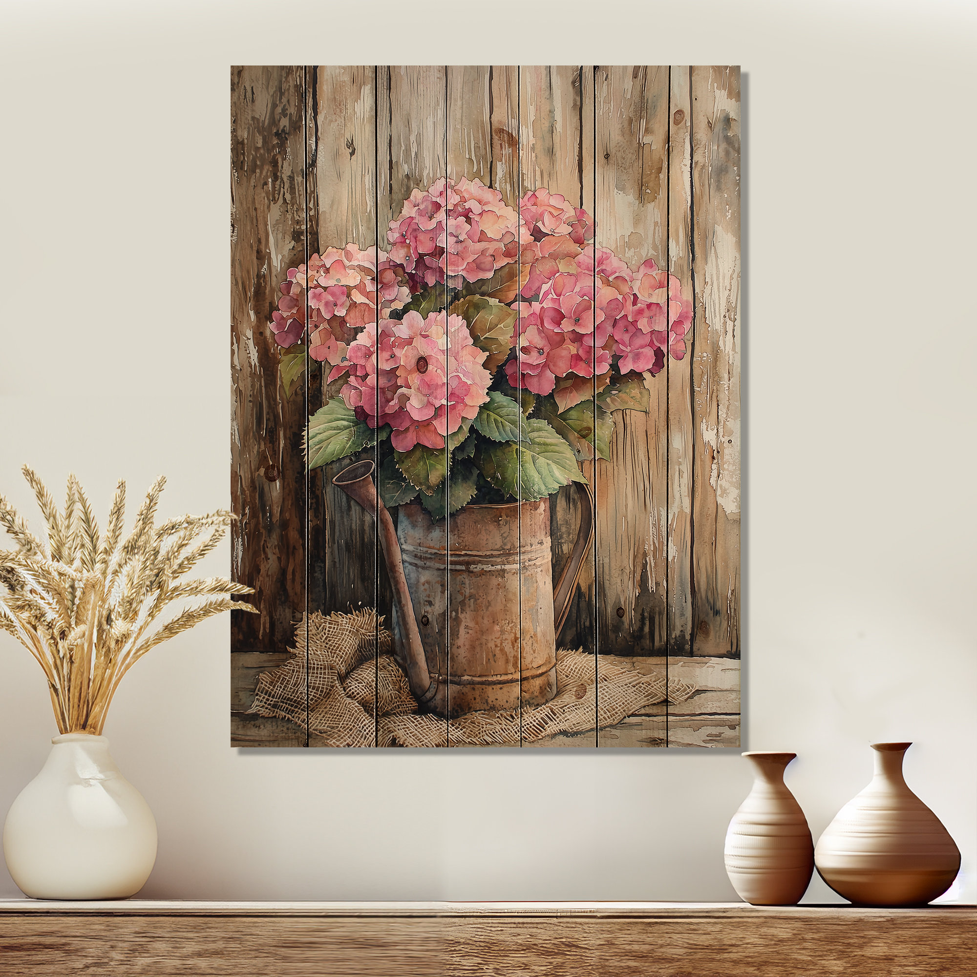 Ophelia & Co. Rustic Hydrangea Bouquet At The Barn II - Hydrangea Wood ...