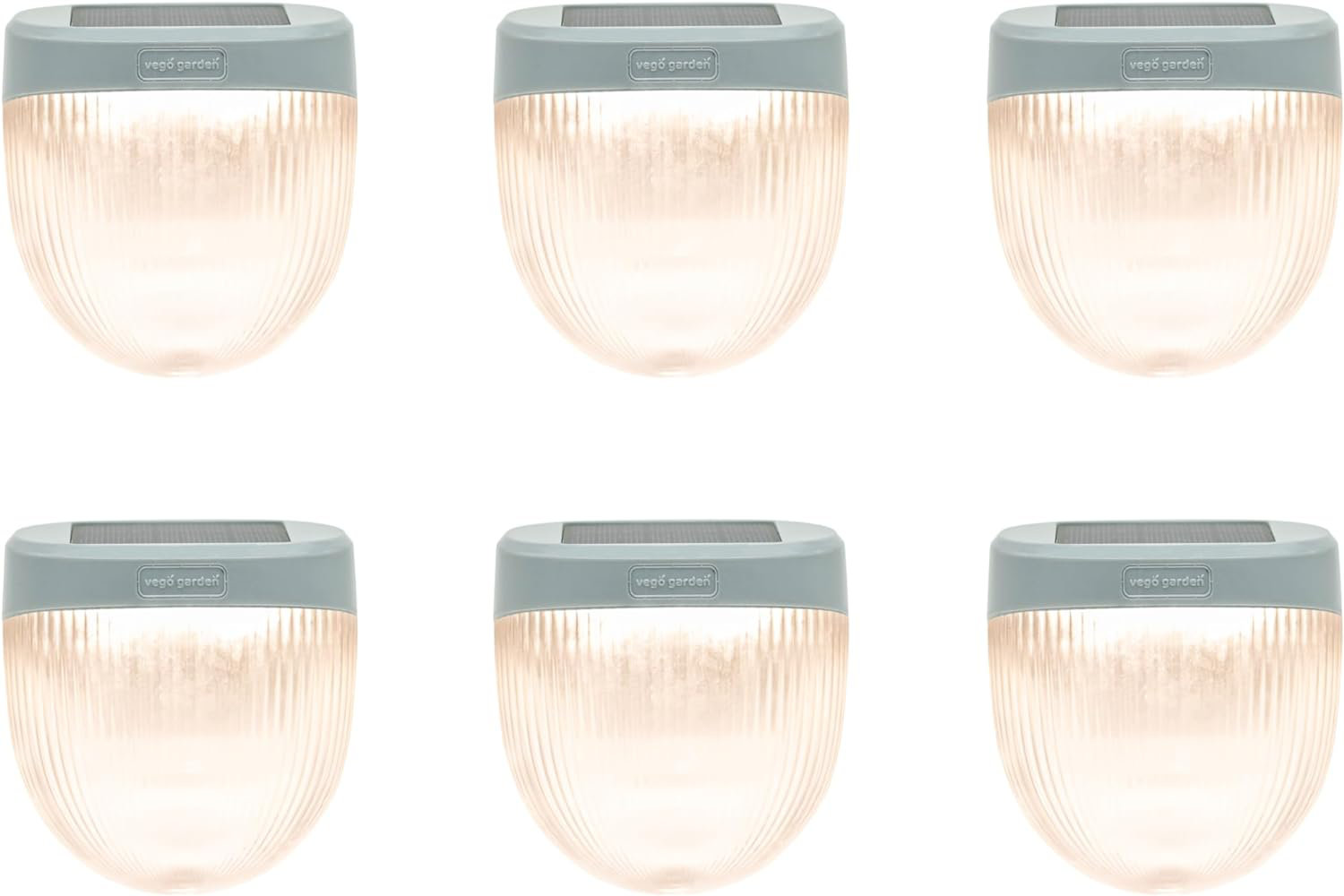 Vego Garden Add ons Rippled Outdoor Waterproof Solar Powered Integrated ...