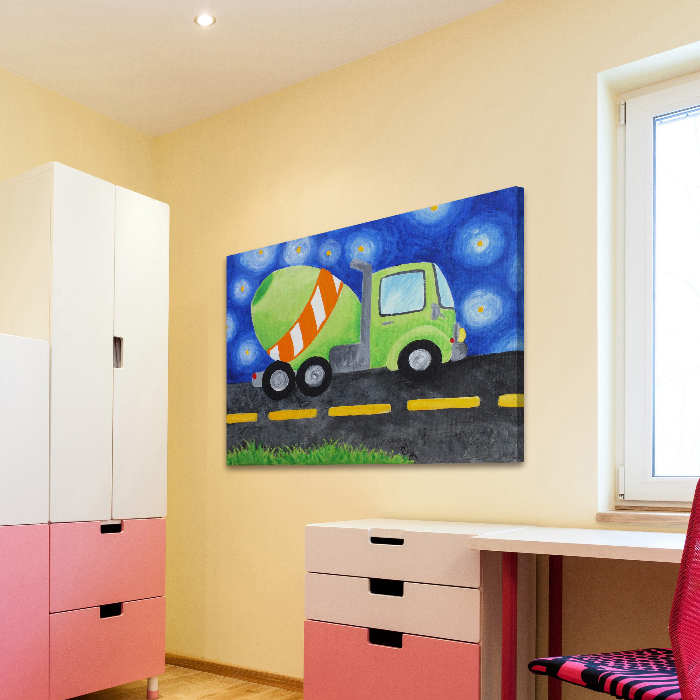 East Urban Home Cement Mixer by Nicola Joyner - Painting on Canvas ...