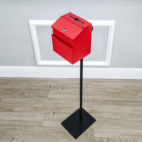 Latitude Run® Metal Donation Box Floor Stand Lobby Foyer Tithes ...