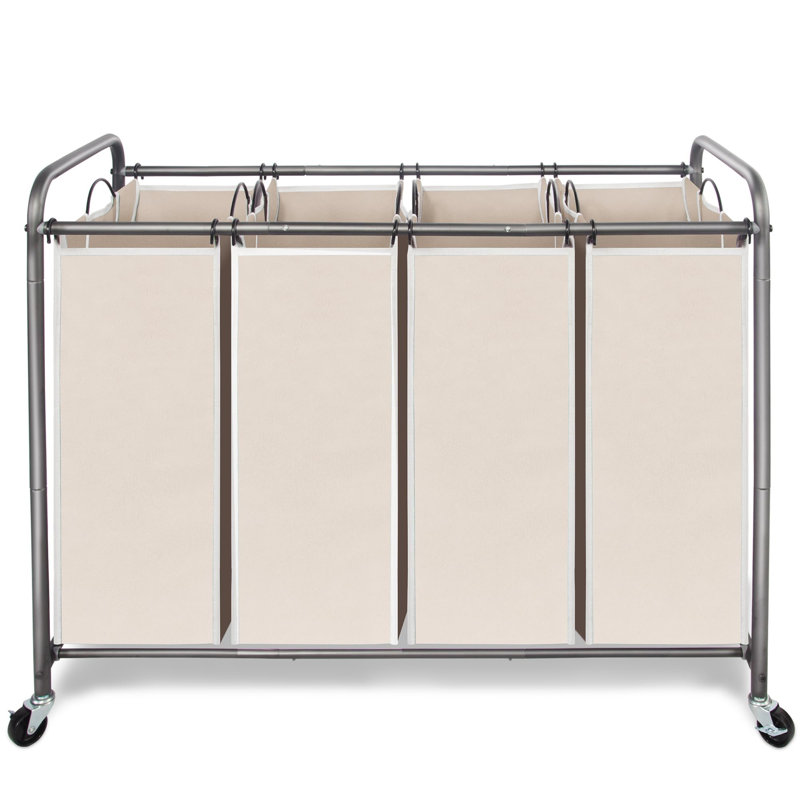 Latitude Run® Rolling Laundry Sorter with Handles | Wayfair