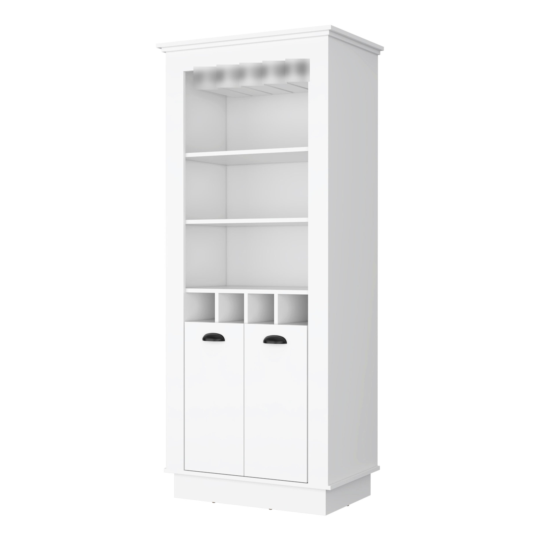 Latitude Run® Stylish Bar Cabinet With Wine Storage And Glass Holder ...