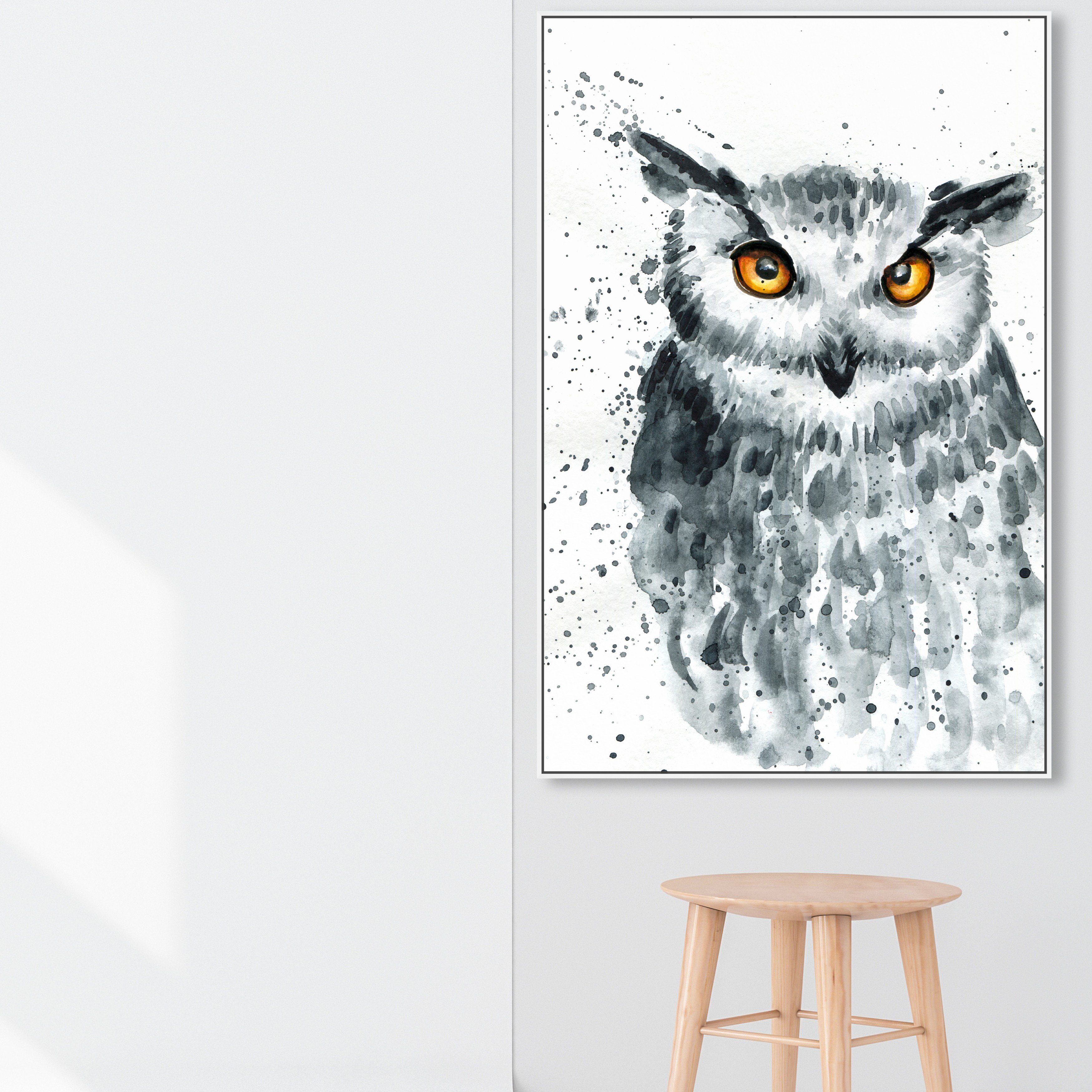 Oliver Gal Splashed Owl by Oliver Gal - Floater Frame Graphic Art on ...