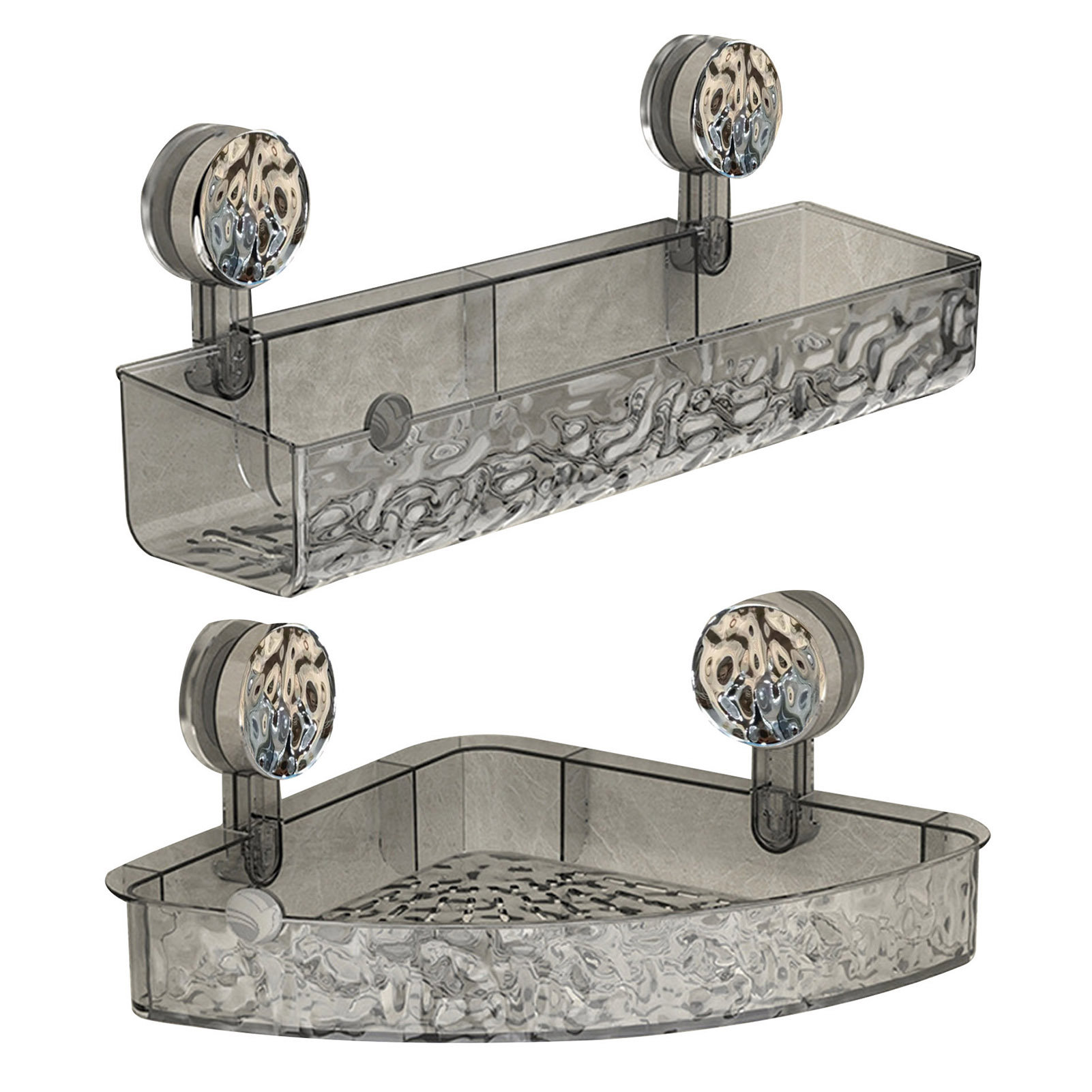 Rebrilliant Bathroom Corner Storage Rack Transparent Triangle Shape ...