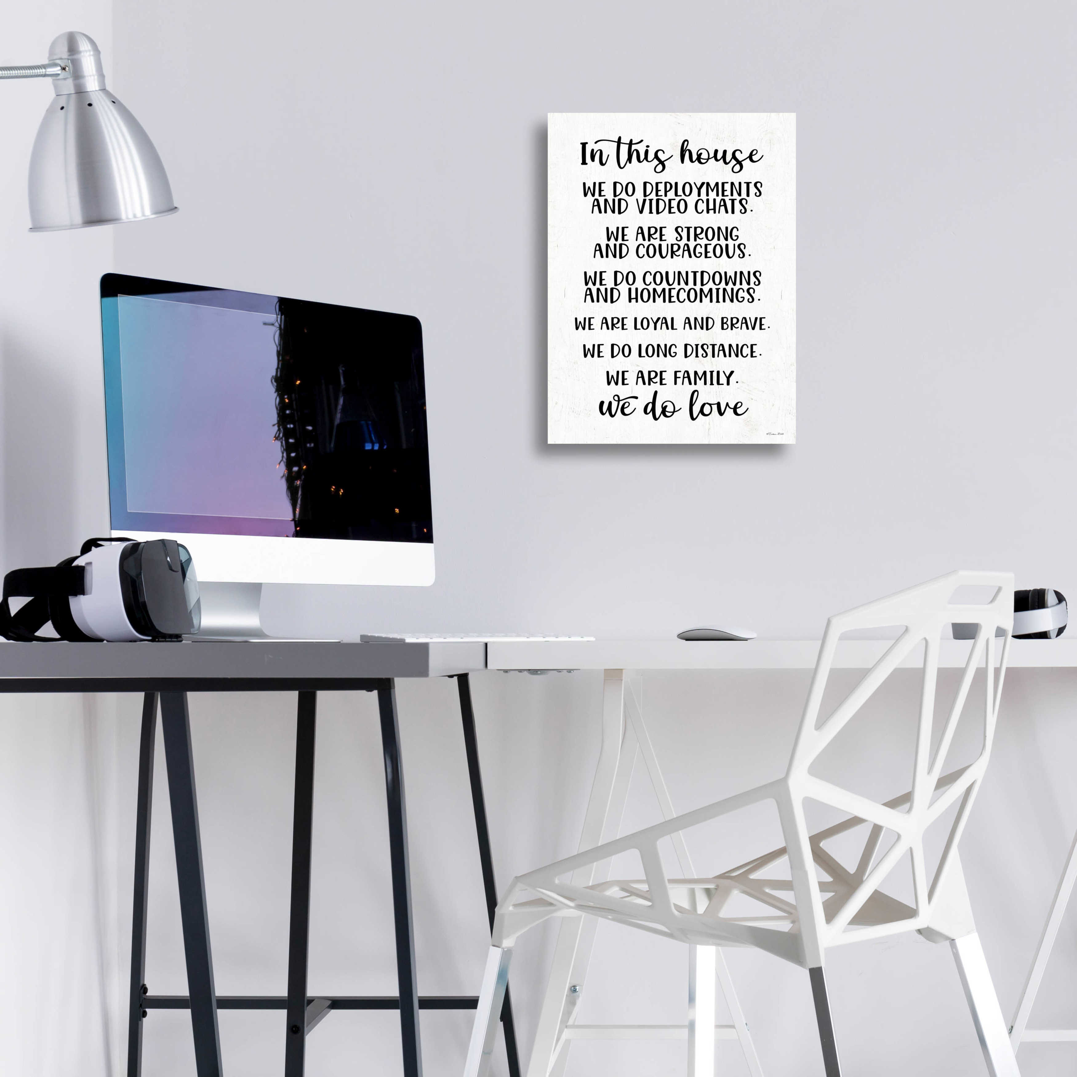 Trinx 'In This House Military' by Susan Ball, Acrylic Glass Wall Art ...