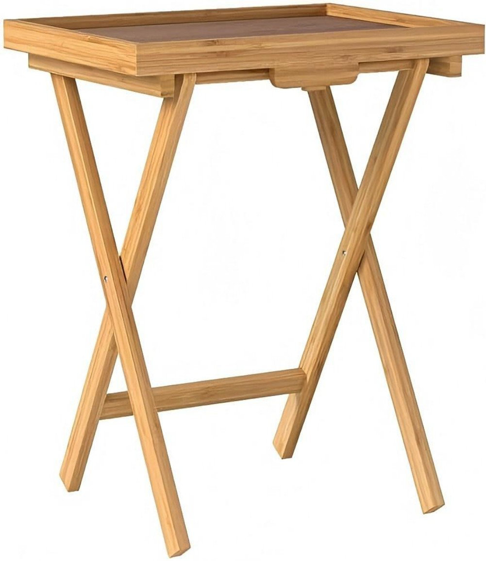 Dakota Fields Bamboo Wood Lipped Snack Tables, 20" X 15" X 25.5", One ...
