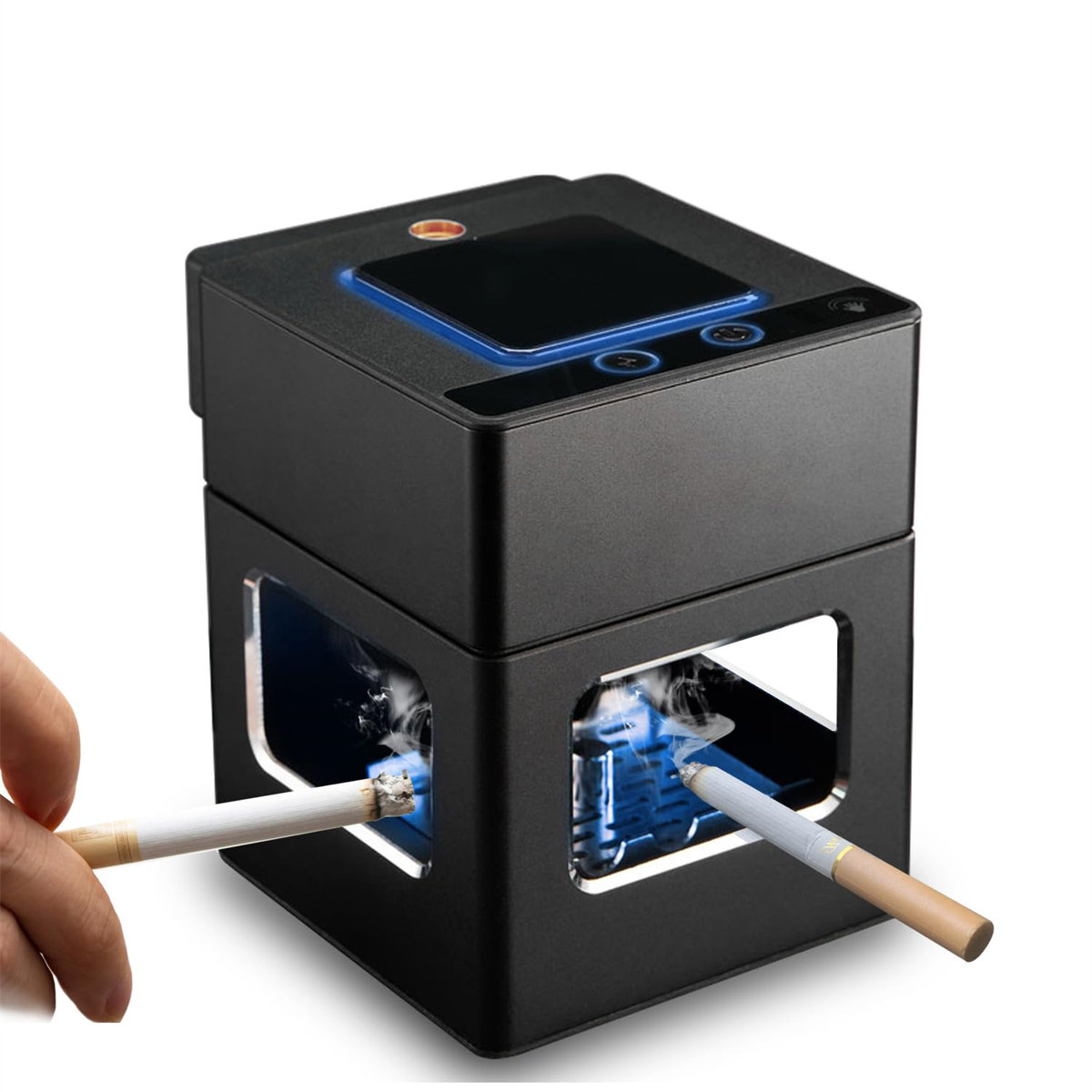 BINO Ashtray Intelligent Gesture Sensing Control With Lighter, USB C ...