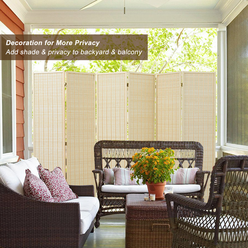 Winston Porter 6ft Tall Folding Privacy Screen for Room Separation ...