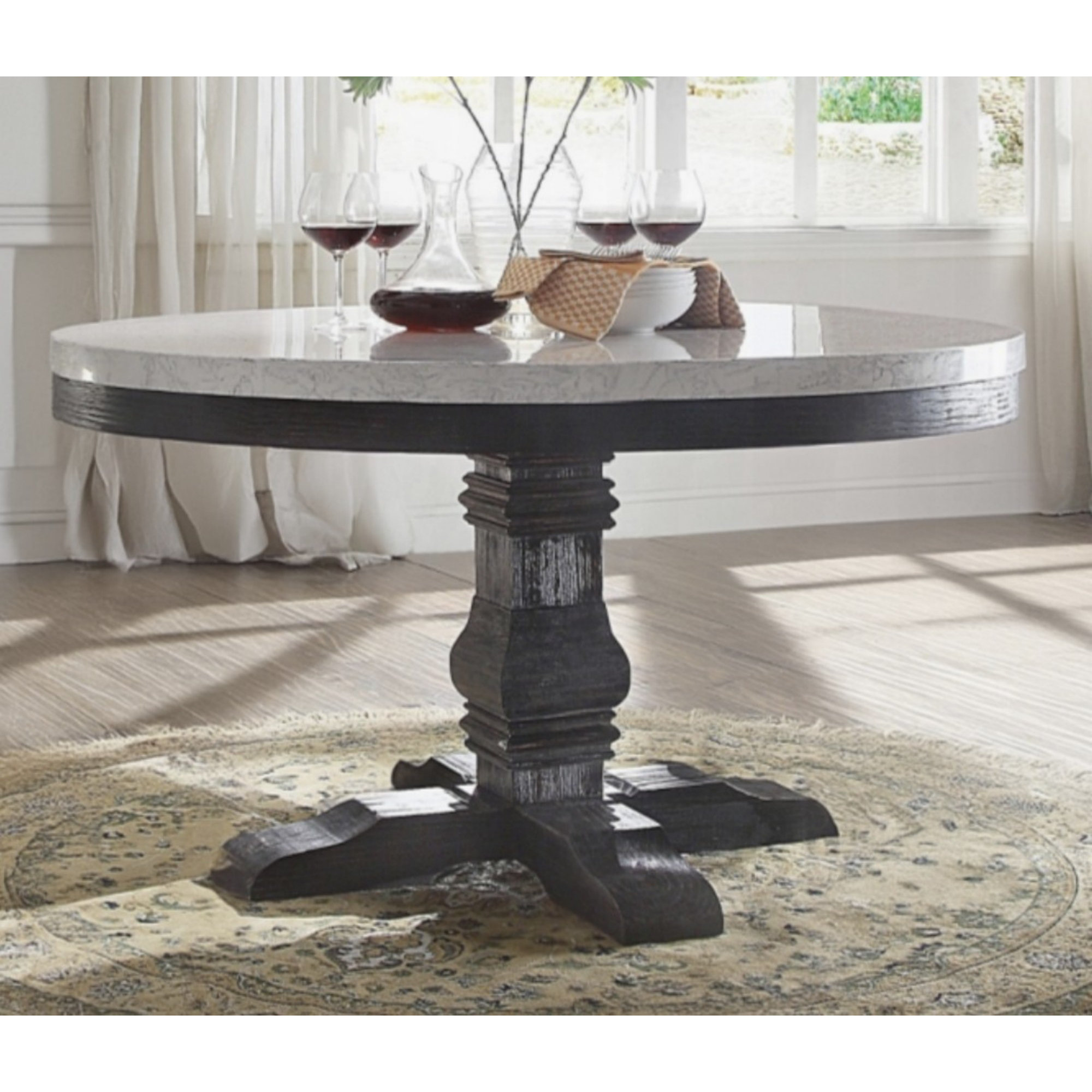 Canora Grey NolanWhite & Round Dining Table - Wayfair Canada