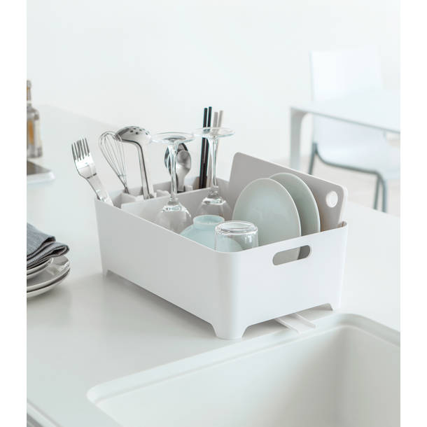 Yamazaki USA Tower Yamazaki Home Dish Drying Rack with Drainage Spout ...