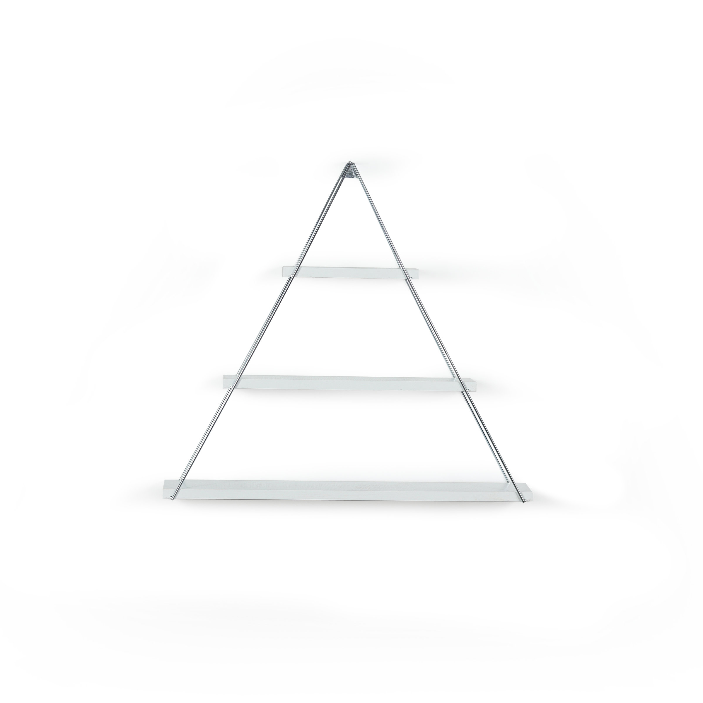 Gracie Oaks Ludden Modern- Wooden Display Shelves, 3-Tier Triangle ...