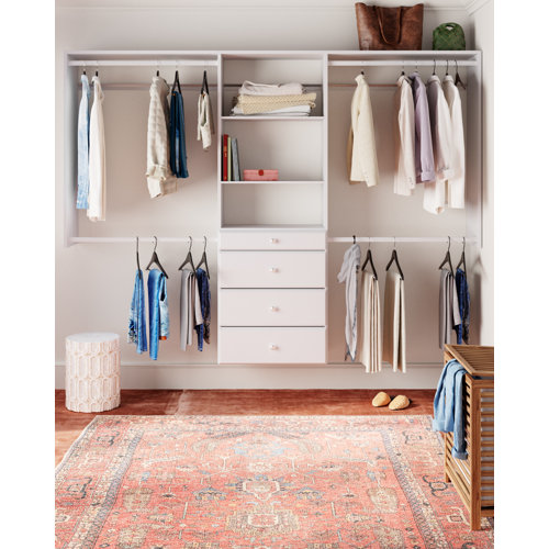 Dotted Line™ Grid 48'' - 96'' Closet System (Can Be Cut To Fit ...