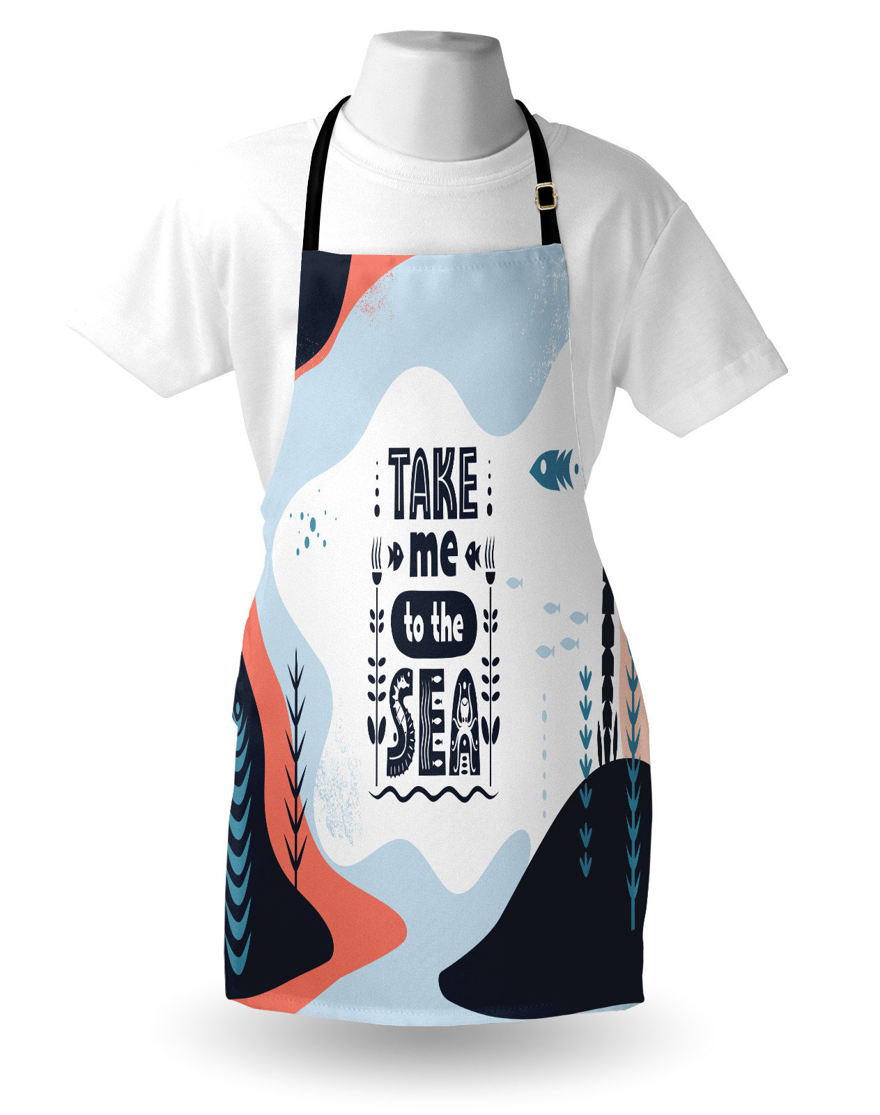 East Urban Home Deep Sea Apron Unisex Take Me to the Sea Wording Adult ...