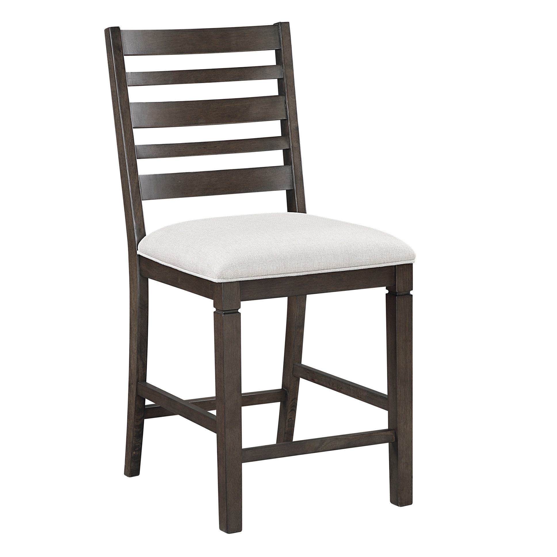 Kivaritio Of 2 Dark Finished Classic Counter Height Dining Chairs ...
