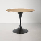 AllModern Flow Round Metal Base Dining Table | Wayfair