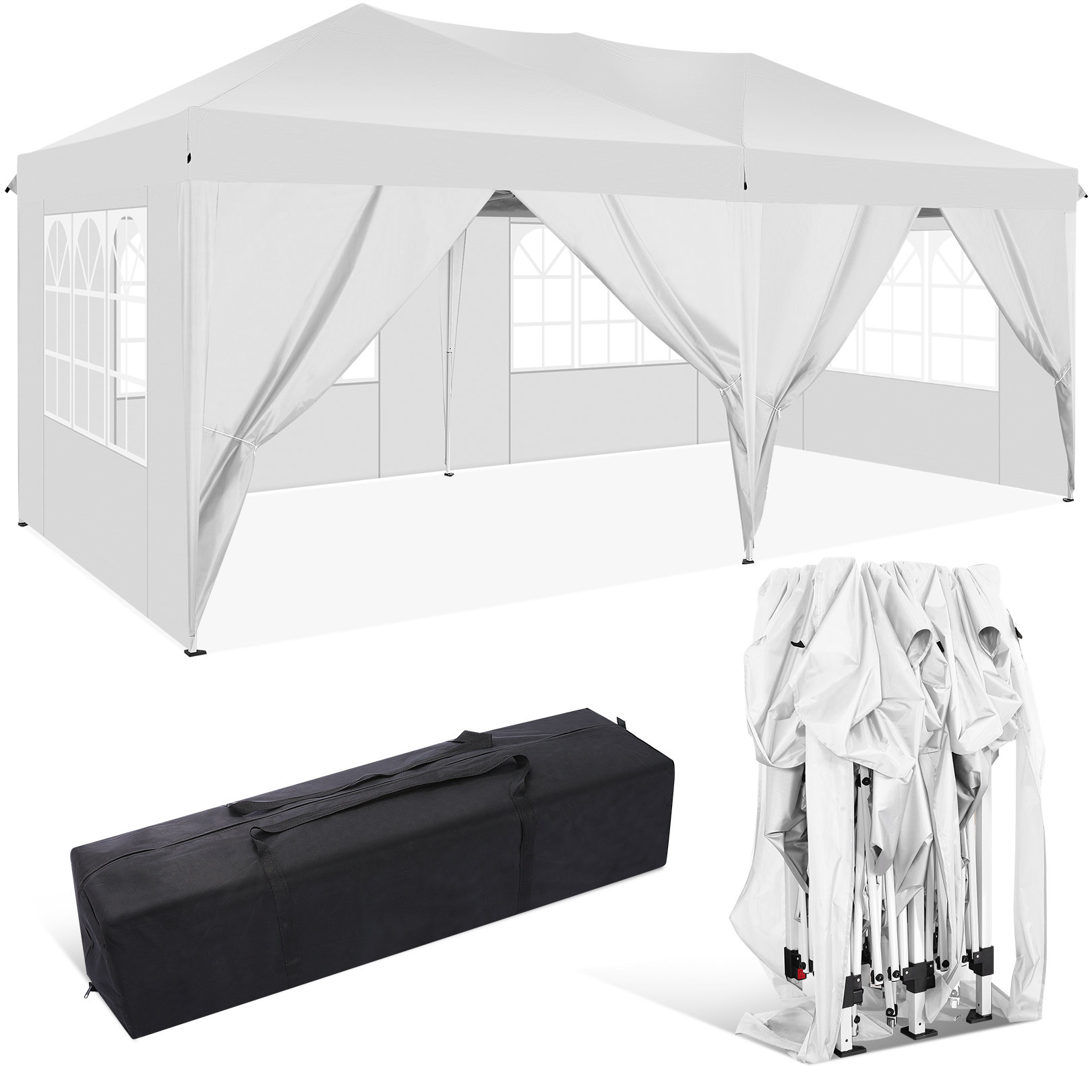 Homdox Outdoor Canopy Wedding Party Tent Camping Shelter Gazebo BBQ ...