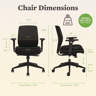 HON Altern Upholstered Low-Back Task Chair, 16.5 To 19.56 Seat Height ...