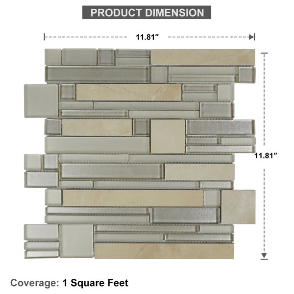 Symple Stuff Golz 12" x 12" Versailles Mosaic Tile | Wayfair