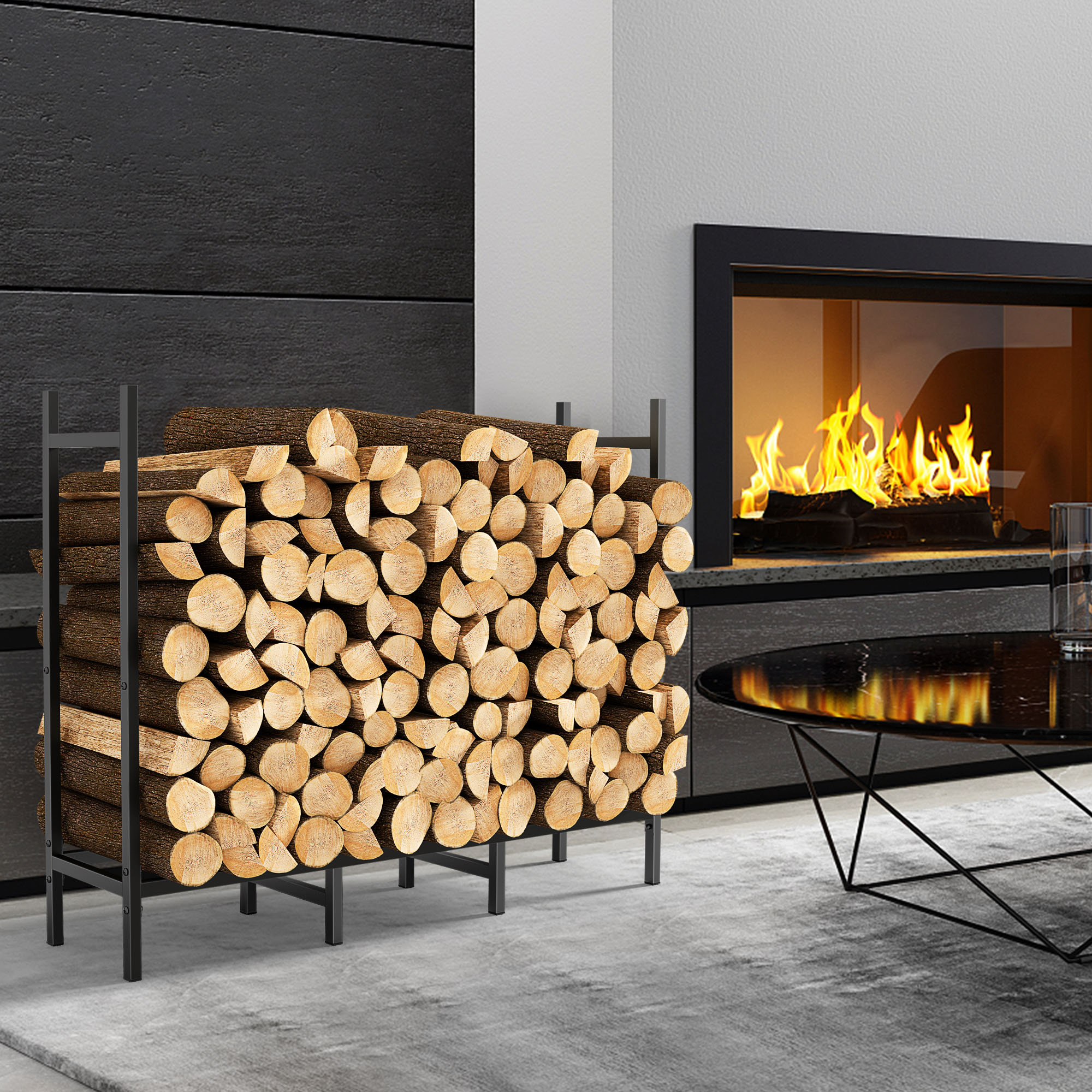 WFX Utility™ Chriopher 60" W Metal Log Rack & Reviews | Wayfair