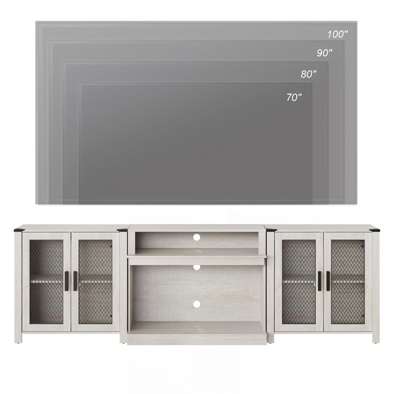 Gracie Oaks 3 In 1 TV Stand Set For 100 Inch TV With Open Storage | Wayfair