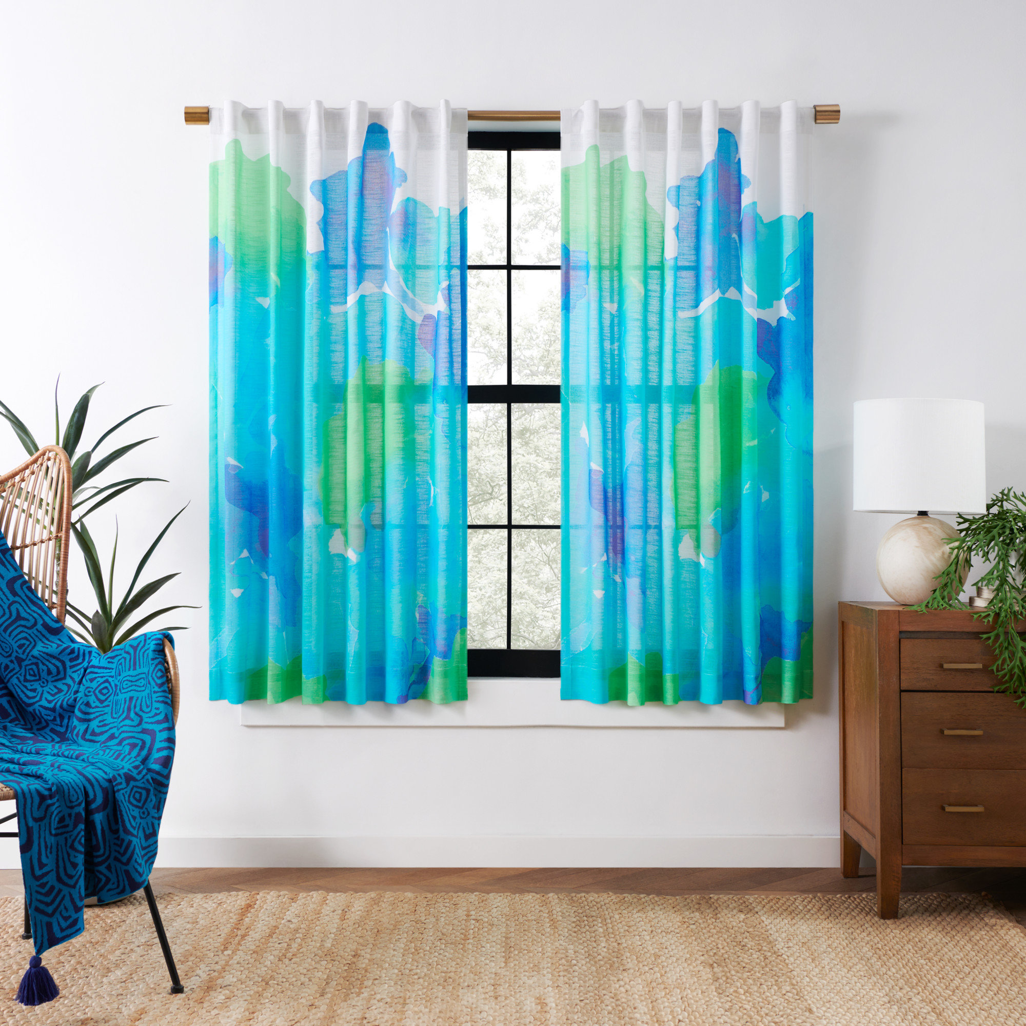Rochelle Porter Design Rochelle Porter Caribbean Sea Blue 50 X 108 ...