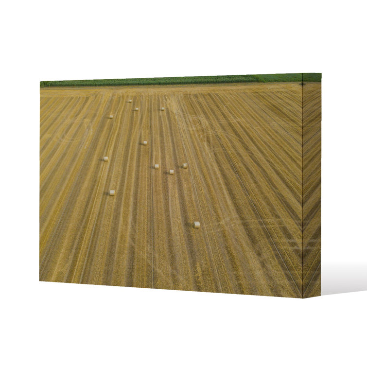 Lily Manor straw bales of wheat lying on harvested field Slim Style ...