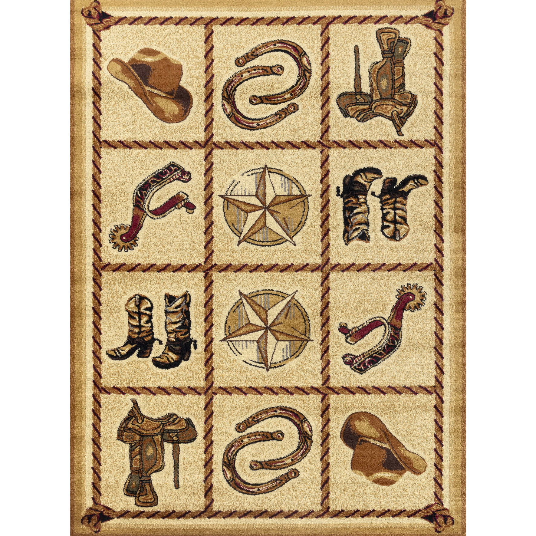Union Rustic Beige Area Rug, Stain , Long-lasting For Busy Areas, & Pet ...