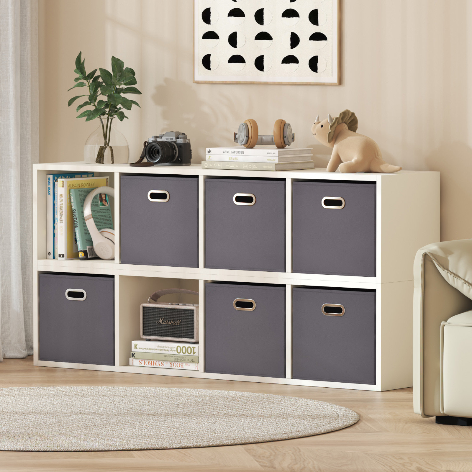 Latitude Run® Bacs de rangement de 13 pouces, 6 boîtes de rangement en ...