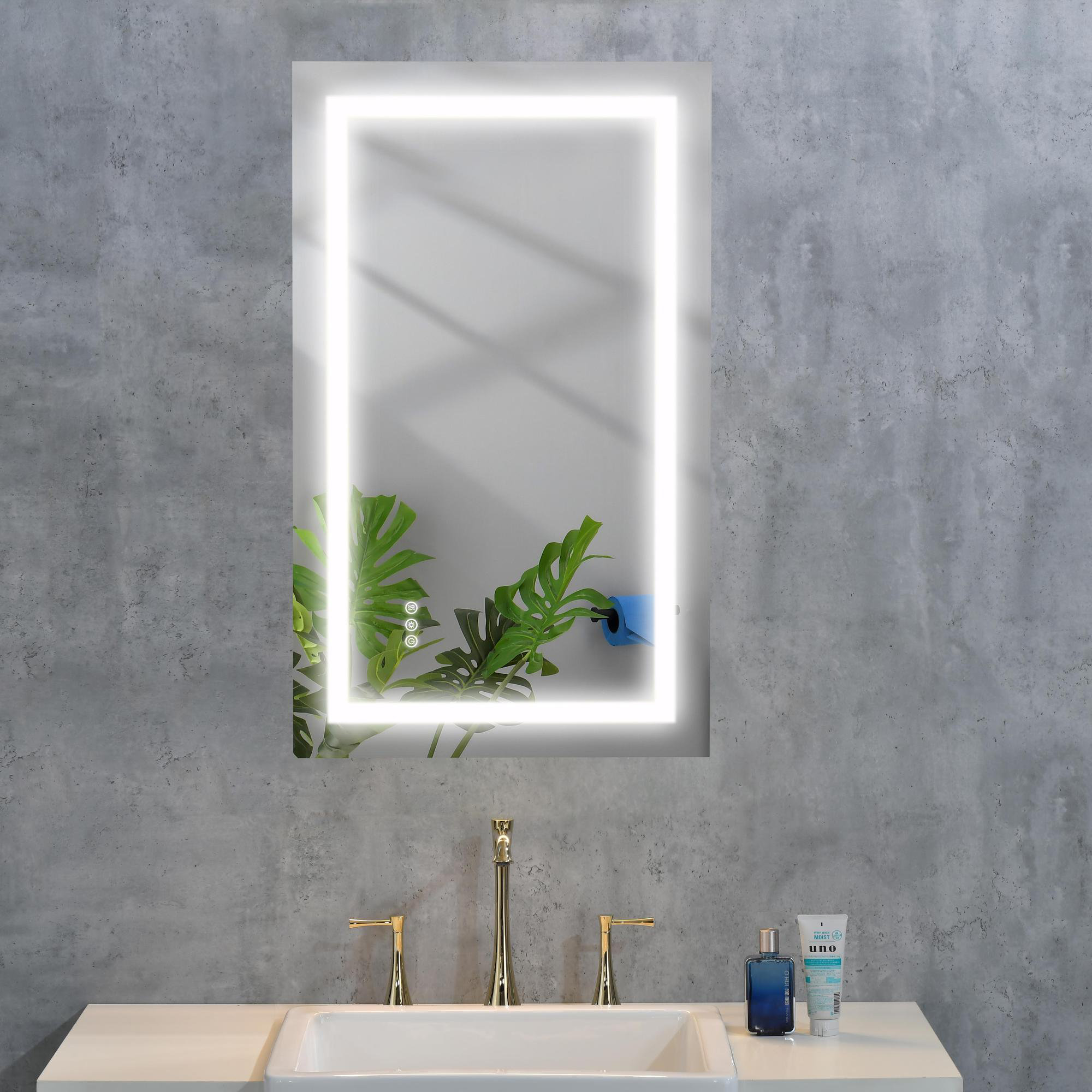 Bloomsbury Market LED Bathroom Mirror with Front and Backlight, Large ...
