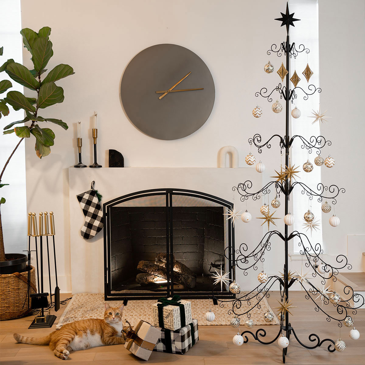 The Twillery Co.® Altus 6.4 ft Wrought Christmas Tree Ornament Display ...