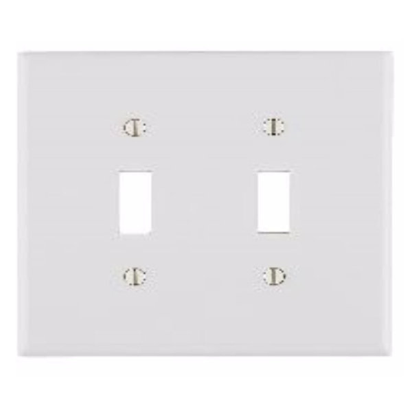 Leviton 88009-2AW Toggle Square Wall Plate, White - Wayfair Canada