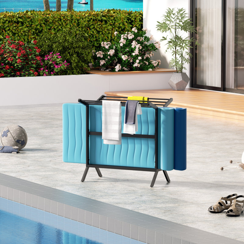 Peak Home Furnishings 6 Freestanding Towel Rack, Metal Float Holder ...