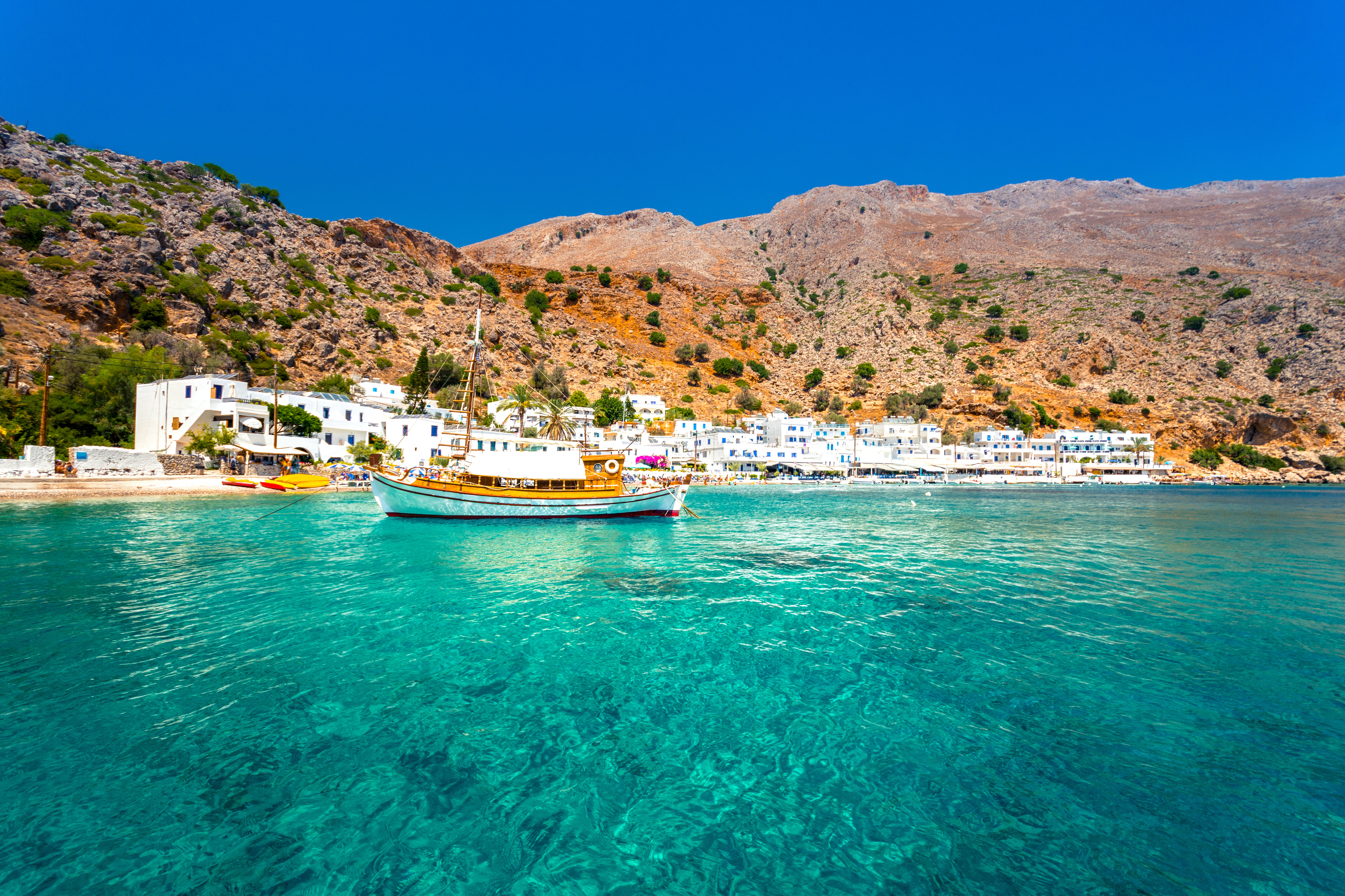Breakwater Bay Greek Village of Loutro by Gatsi - Wrapped Canvas ...