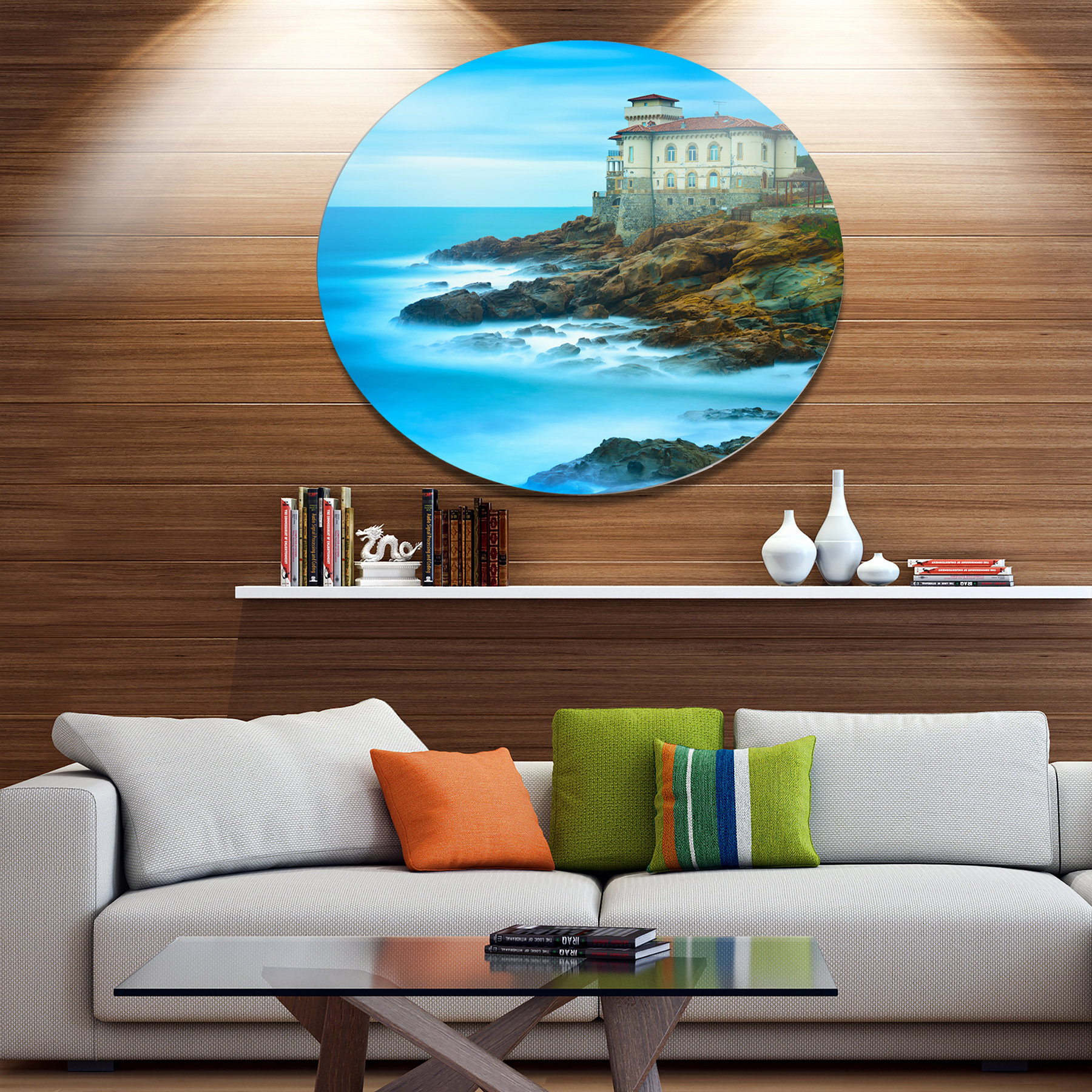 Design Art 'Boccale Castle on Cliff Rock and Sea' Photographic Print on ...