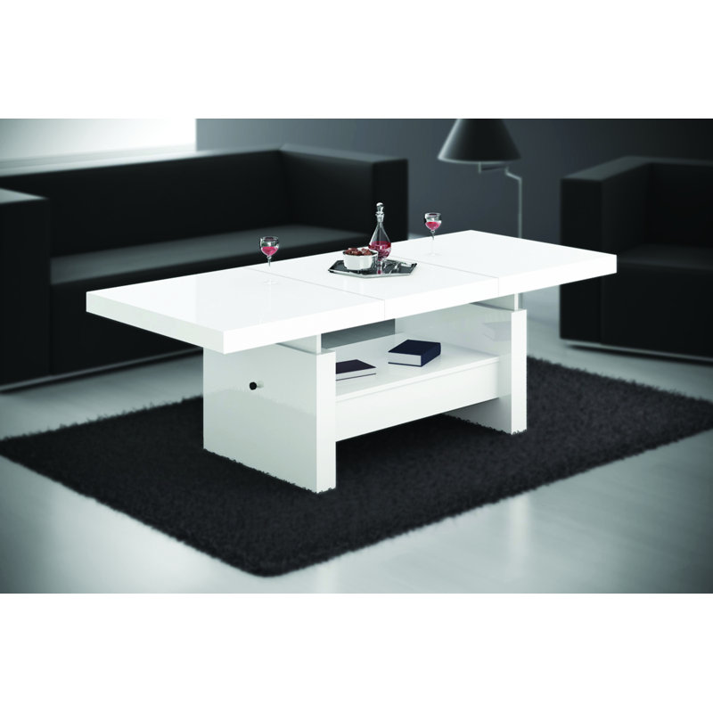 Latitude Run® Saban Lift Top Extendable Sled Coffee Table with Storage ...