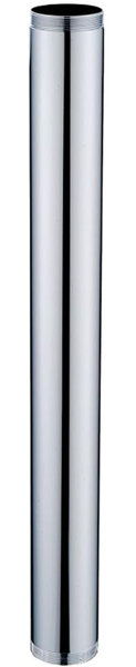 Highcraft Threaded Tube 1-1/4" x 12" Chrome Brass 22-Gauge for Bathroom ...