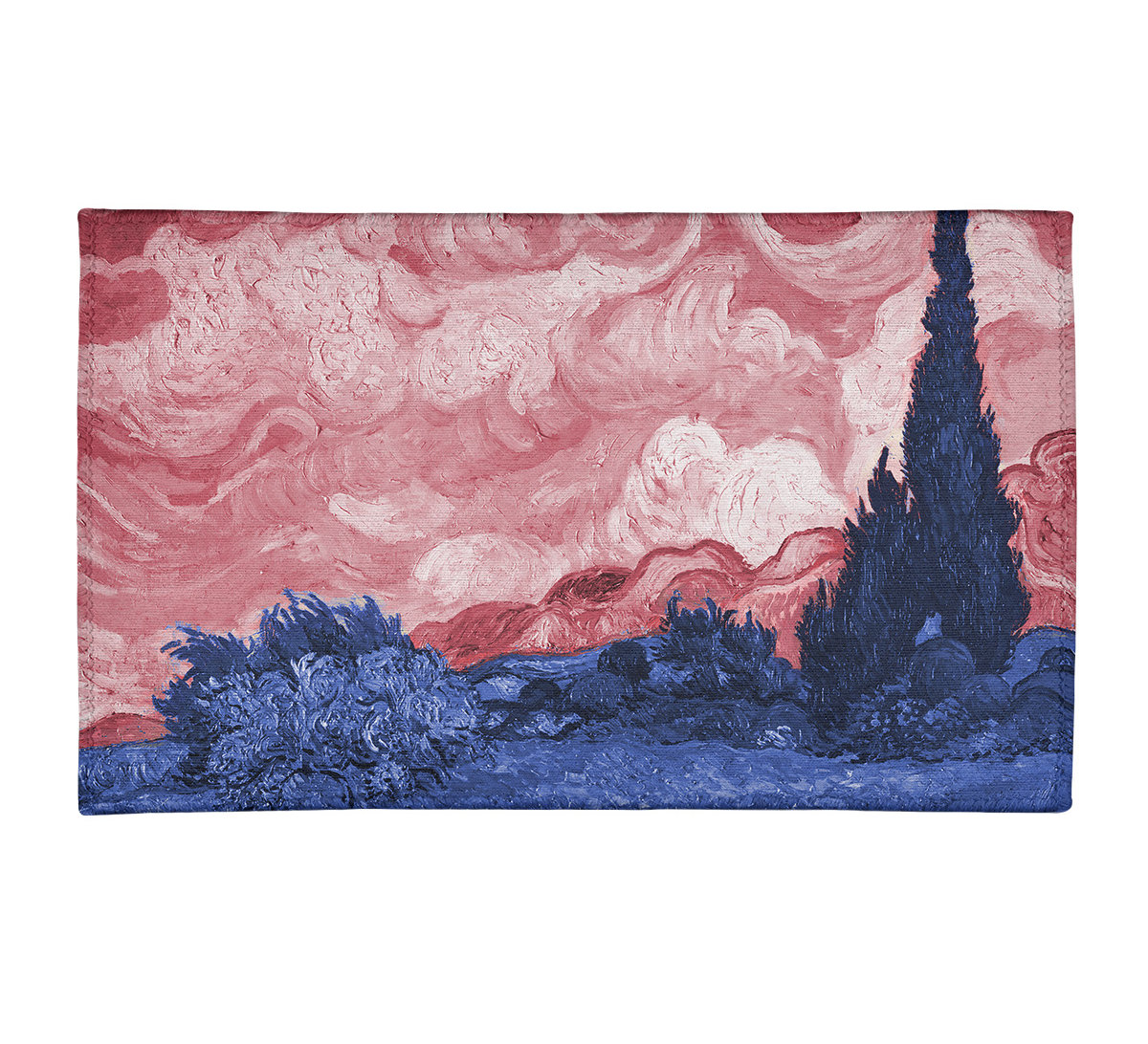 East Urban Home Wheatfield Chenille Pink/Blue Area Rug | Wayfair