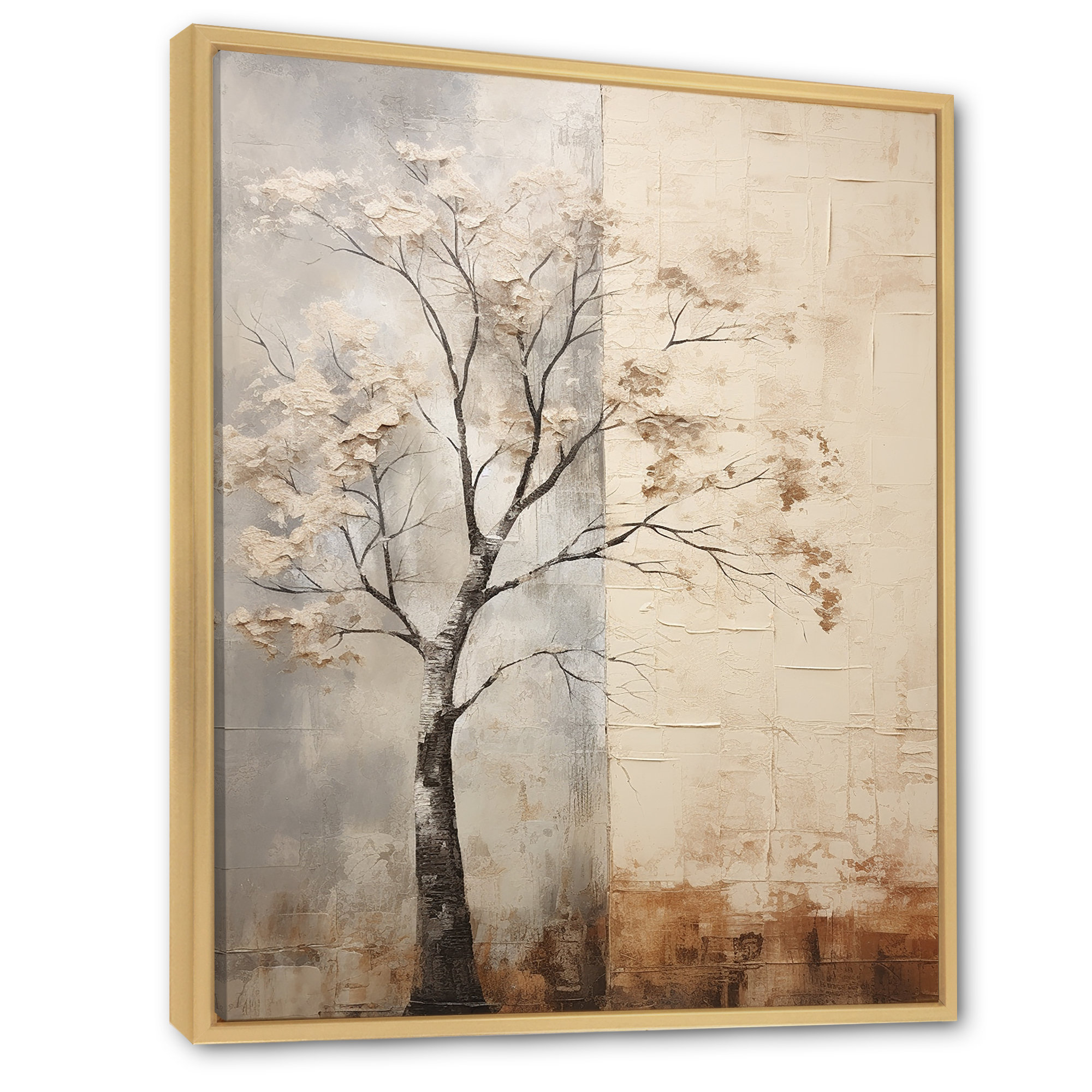 Design Art African Beige Tree III - Tree African Wall Art Living Room ...