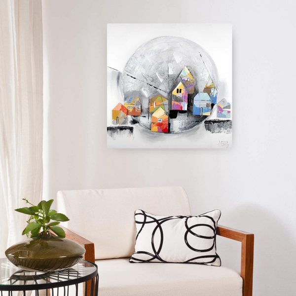 Ebern Designs Hand -painted childhood memory acrylic painting | Wayfair ...