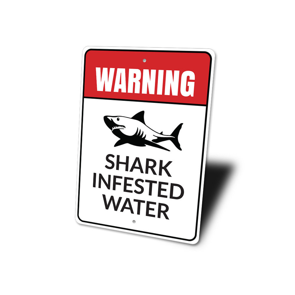 Lizton Sign Shop, Inc Shark Infested Water Sign - Wayfair Canada