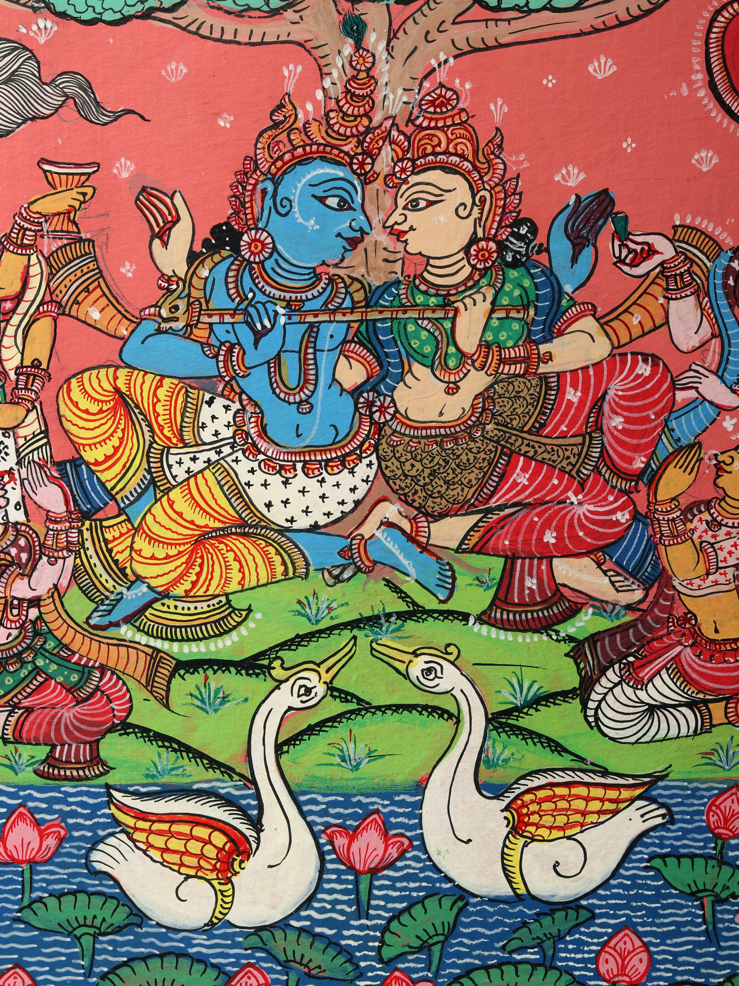 Exotic India " Rasleela - Celebration View Of Radha Krishna With Gopis ...
