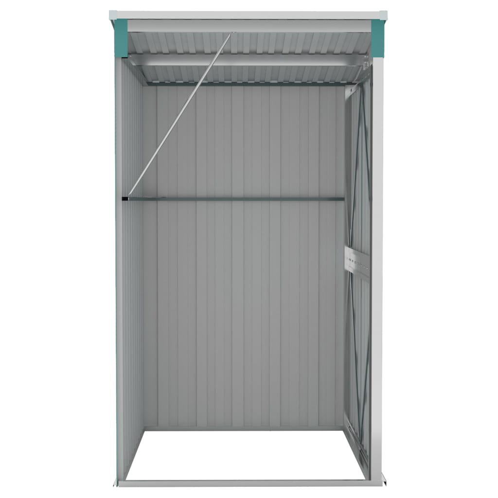 vidaXL Storage Shed Wall-mounted Garden Shed for Backyard Galvanized ...