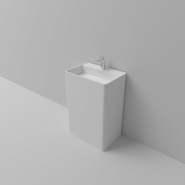 Pensen 16.54'' Solid Surface Rectangular Bathroom Sink with Overflow ...