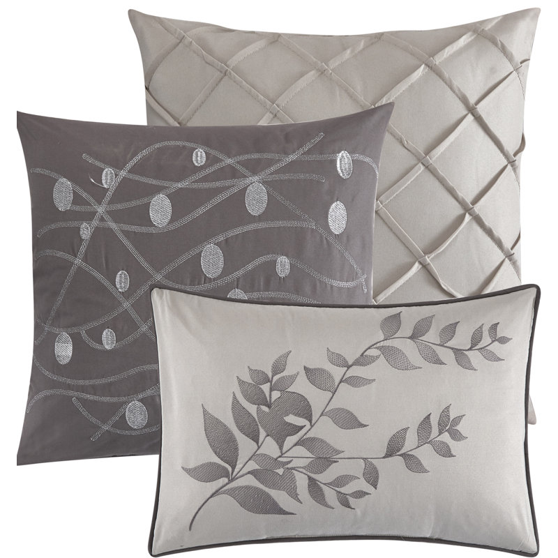 Nanshing America, Inc Capella Taupe Microfiber 7 Piece Comforter Set ...