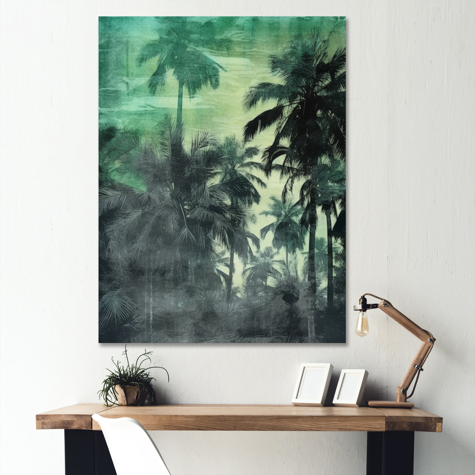 Bayou Breeze Monochrome Palm Tree Paradise III | Wayfair